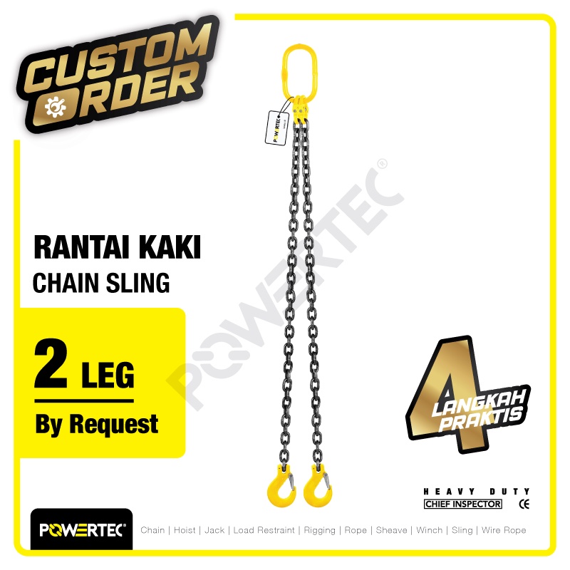 Jual POWERTEC Chain Sling 2 Legs / Rantai 2 kaki - Custom Order ...