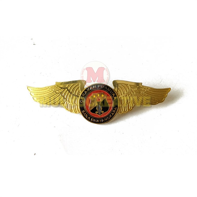 Jual Wing Gerakan Pramuka Saka Bhayangkara - Wing Pin Pramuka Ful Logam ...