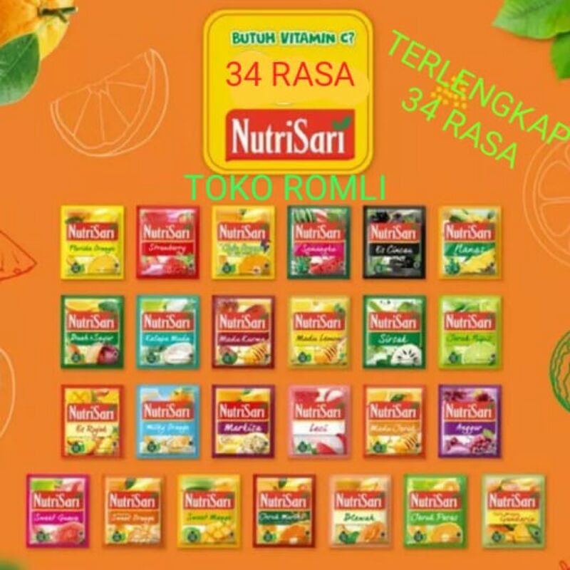 Jual NUTRISARI Minuman Buah Vitamin C ALL VARIAN 1 RENCENG ISI 10 ...