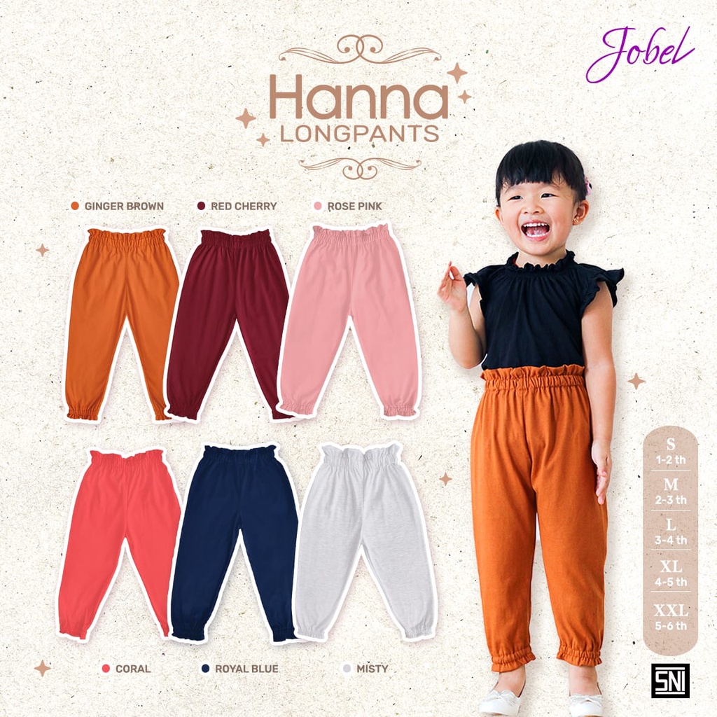 Jual JOBEL X KAZEL Hanna Longpants | Celana Panjang Anak Perempuan | Bawahan Anak Cewek | Shopee ...
