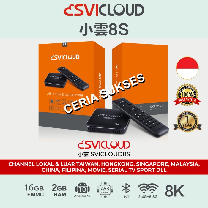 Jual Tv Box Android Tv Box Svicloud 2Gb/16Gb Tonton Tanpa Parabola 3S 6K | Shopee Indonesia