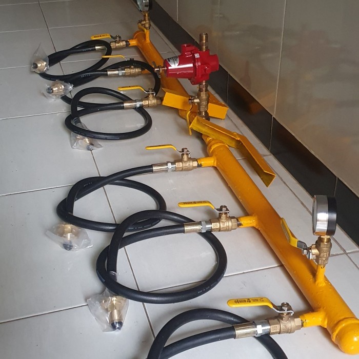 Jual Reg Header Instalasi Gas High Pressure Tabung 50 / 12 Kg | Shopee ...
