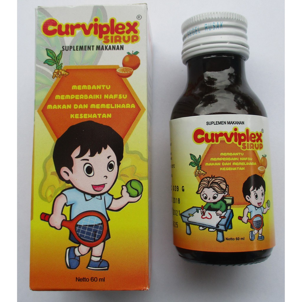Jual Curviplex Sirup 60ml (per Botol) / Multivitamin penambah nafsu ...