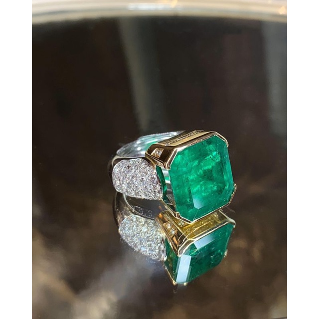 Jual rare item natural [EMERALD BERYL COLOMBIA WITH RING GOLD 18K ...