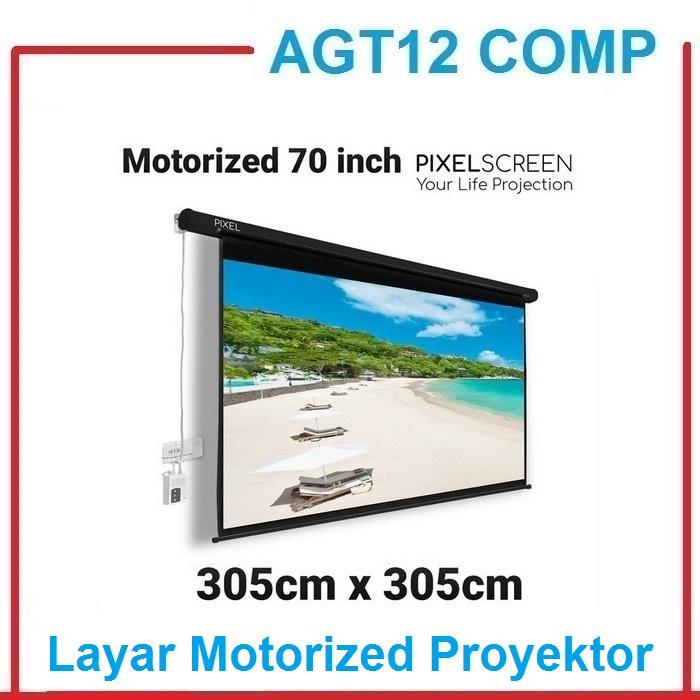 Jual Pixel Layar Proyektor Motorized 120 Inch Remote Otomatis | Shopee ...