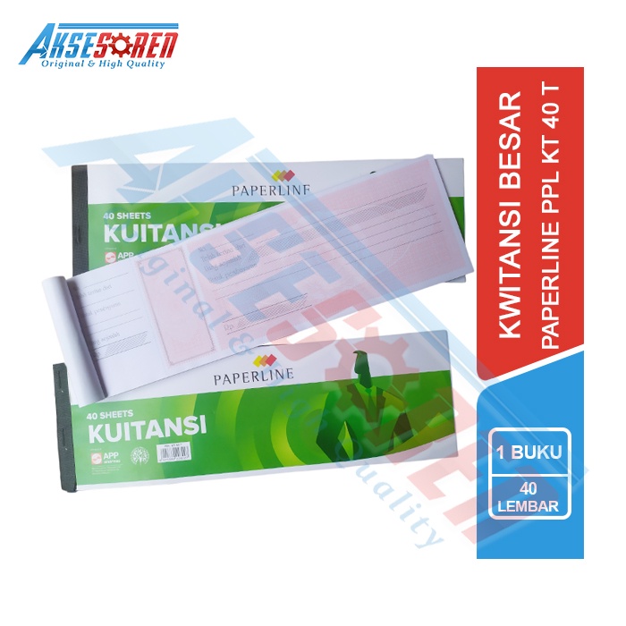 Jual Kertas Kwitansi Besar Paperline PPL-KT-40-T [1 Buku/40 Lembar ...