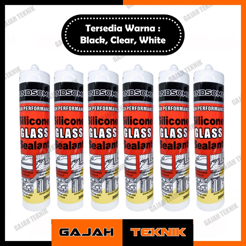 Jual Lem Kaca Lem Silikon Sealant Handsome | Shopee Indonesia