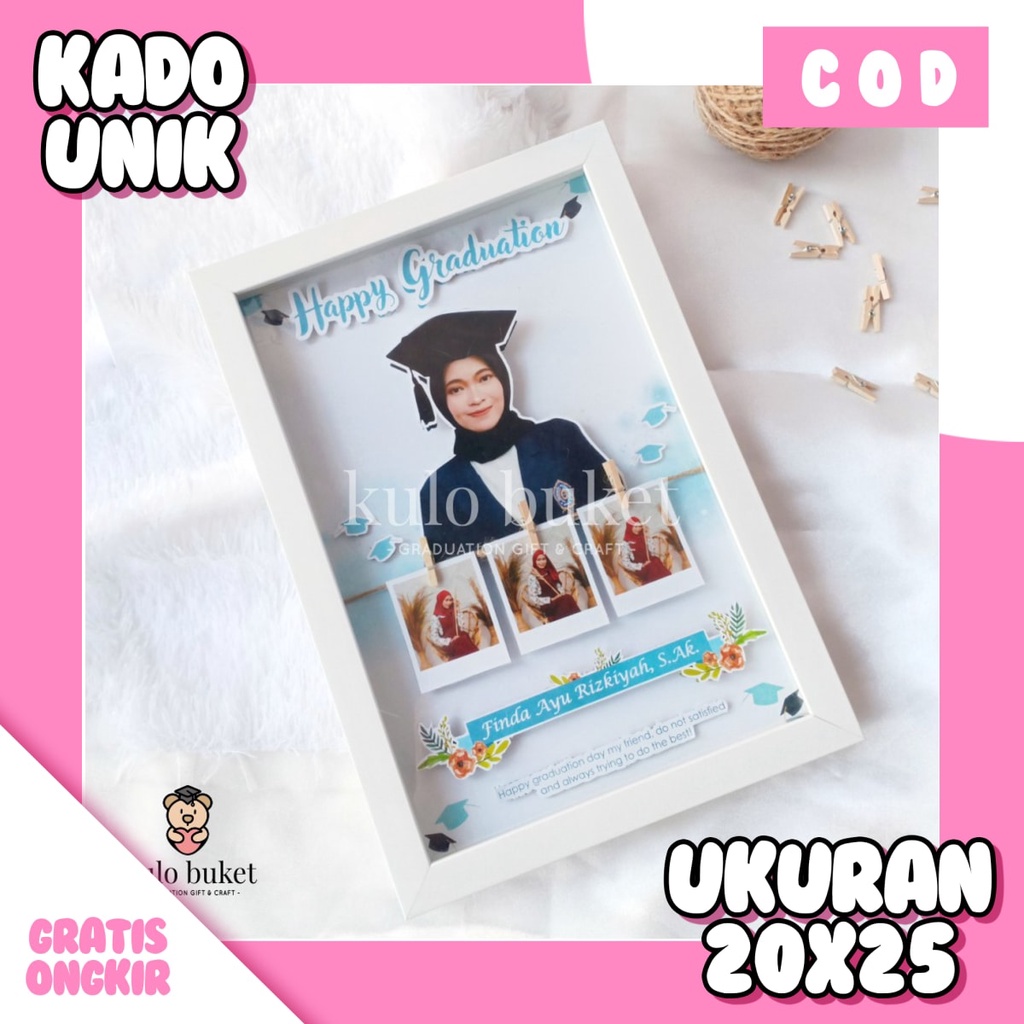 Jual FLOWER IN FRAME KADO GRADUATION KADO ULANG TAHUN KADO ANNIVERSARY ...