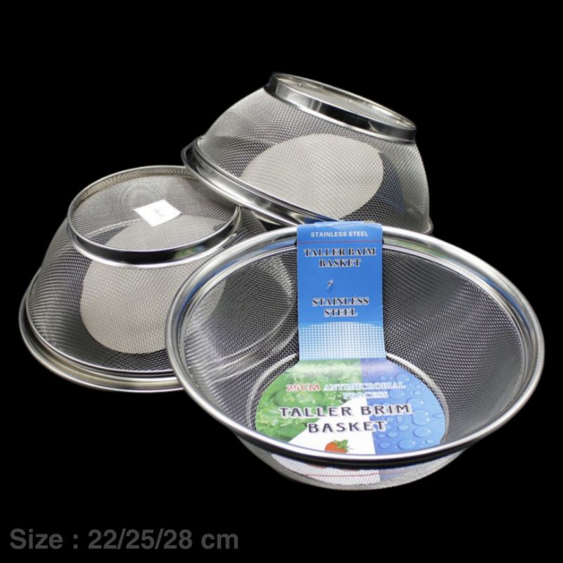 Jual Saringan / Strainer / Ayakan Stainless Model Mangkok / Saringan ...