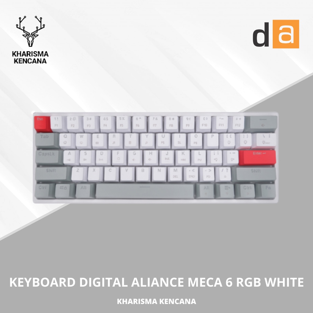Jual KEYBOARD DIGITAL ALLIANCE MECA 6 RGB WHITE | Shopee Indonesia