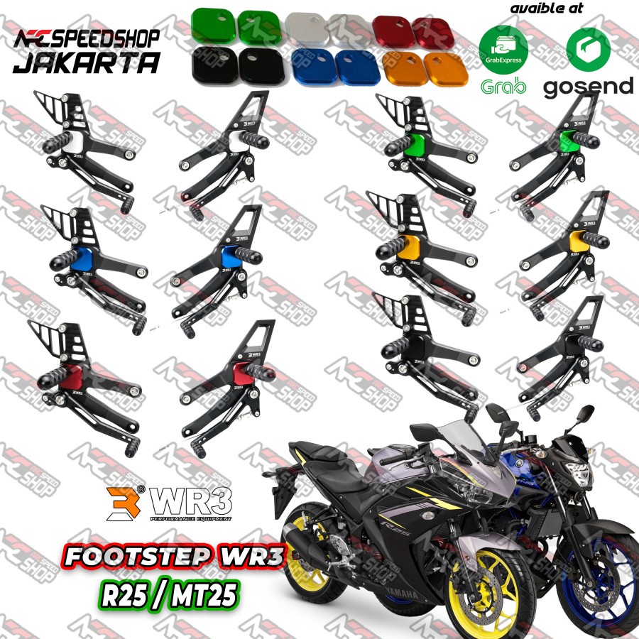 Jual Footstep / Foot Step Racing WR3 V-Series Yamaha R25 / MT25 Black ...