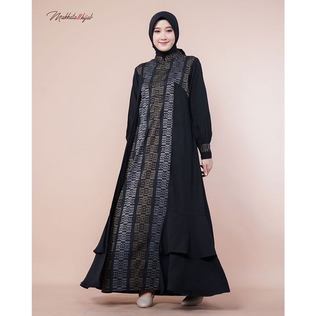 Jual Fathiya Dress Katun Etnic Baju Gamis Etnik Kondangan Pesta Mewah ...