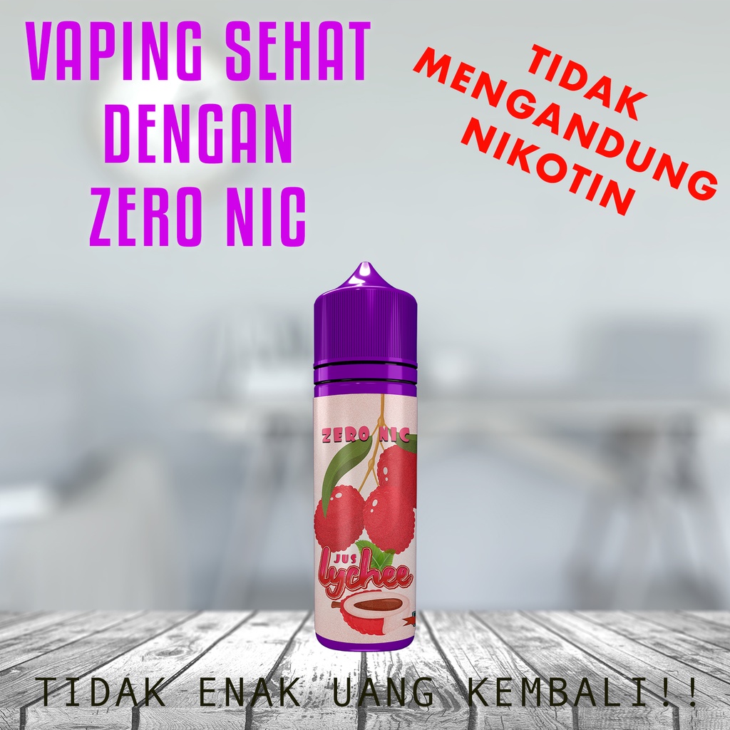 Jual Liquid Vape Mint Jus Lychee Zero Nicotine Pods Friendly Non ...