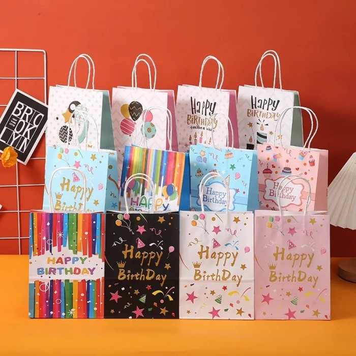 Jual Paper bag kado paper bag happy birthday thank you souvenir ...