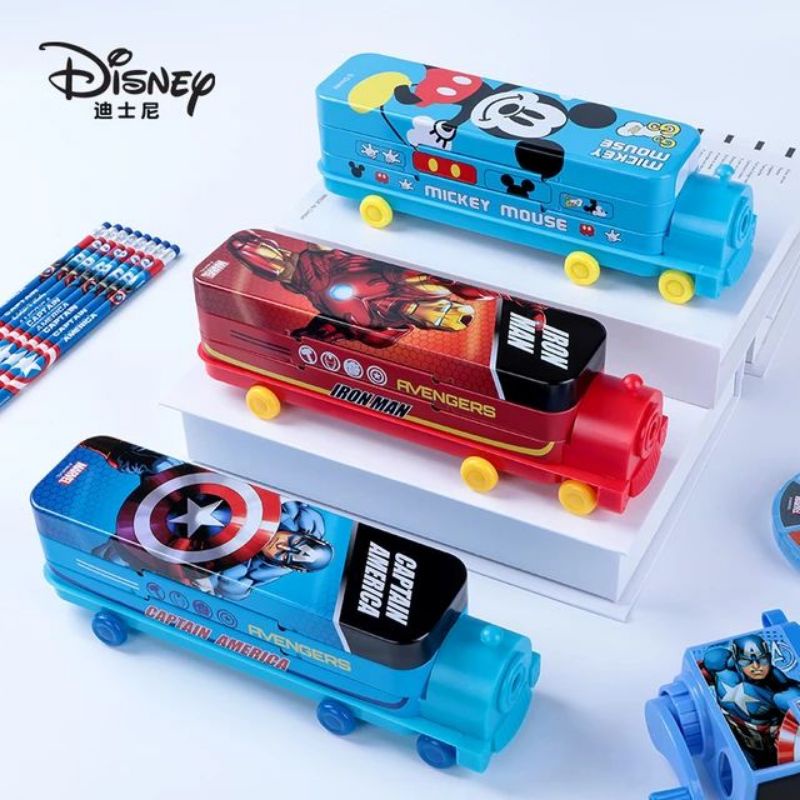 Jual Disney Train Pencil Case Two Layers with Wheels Original Kotak ...