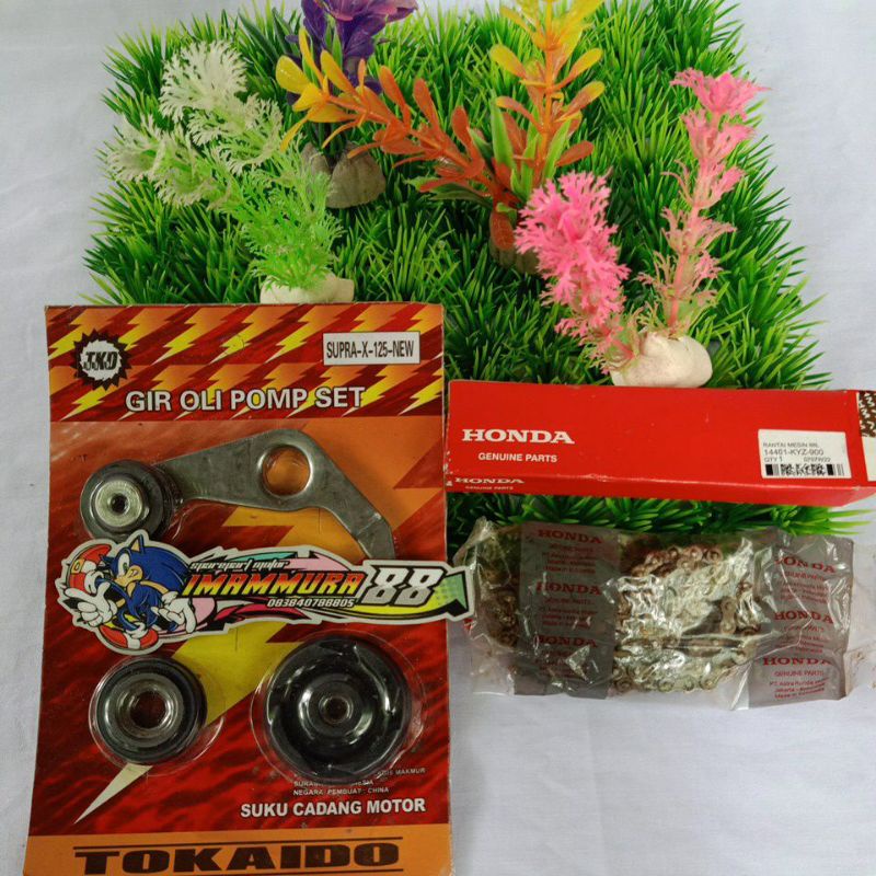 Jual RANTAI KAMPRAT MESIN SET PLUS ROL KAMPRAT HONDA SUPRA X 125 NEW FI ...