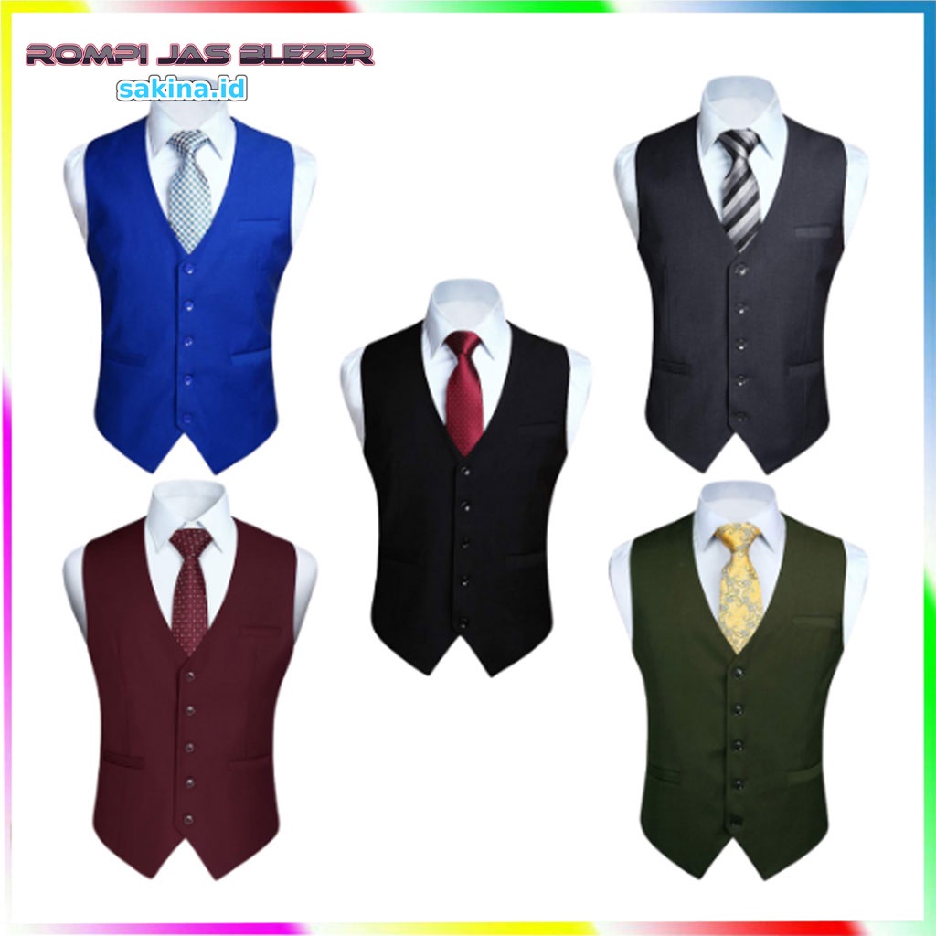 Jual Rompi Jas Pria Slimfit Formal Remaja Dewasa Size Jumbo Premium ...