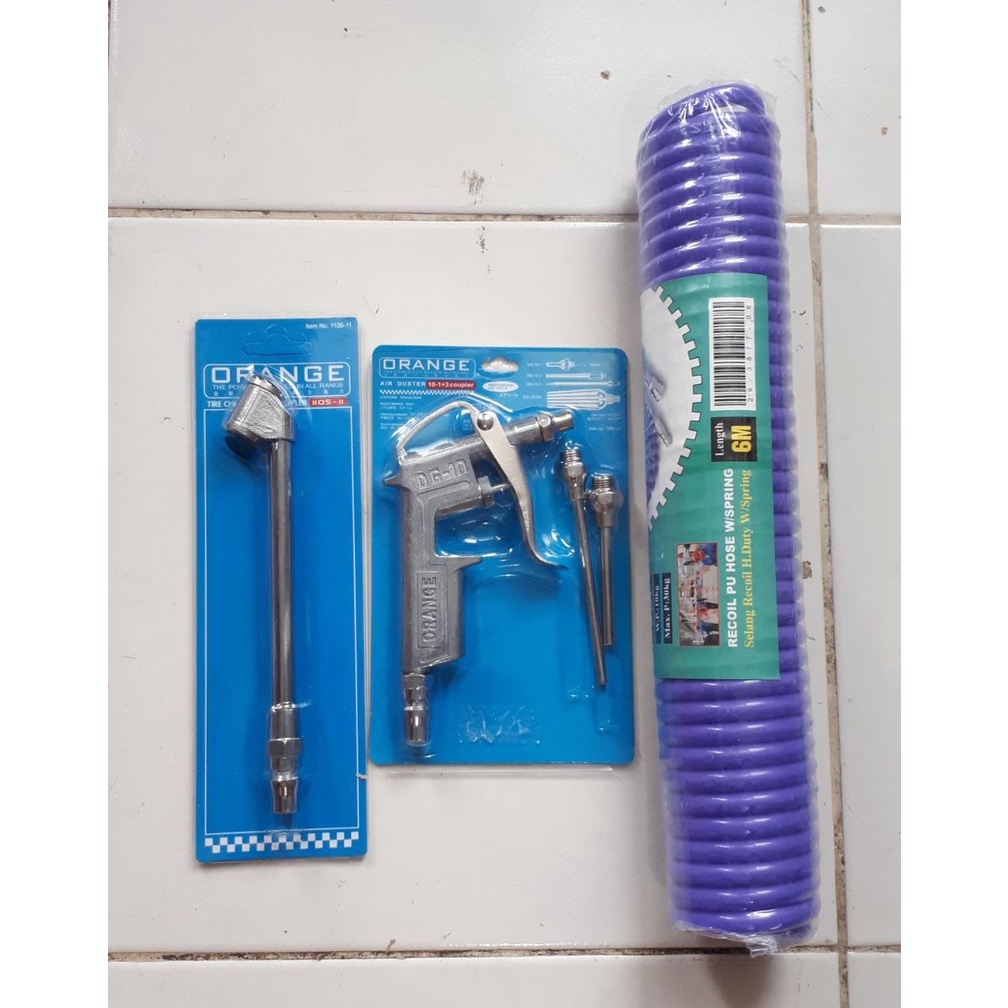 Jual BISA COD!!!spt TEKIRO Tools Paket Alat Service 3in1 Selang Angin Kompresor Recoil Spiral 12 ...