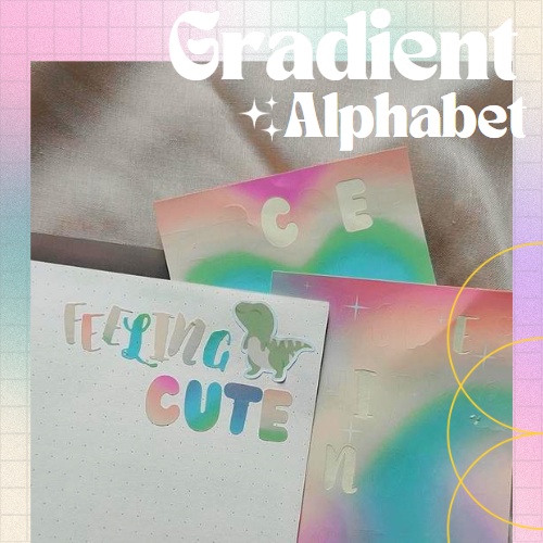 Jual Gradient Alphabet Stickers | stiker huruf gradasi | stiker abjad ...