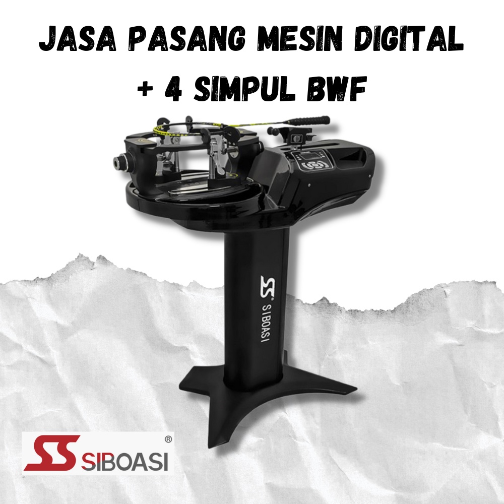 Jual Jasa Pasang Senar Raket Mesin Digital Siboasi + 4 Simpul BWF ...
