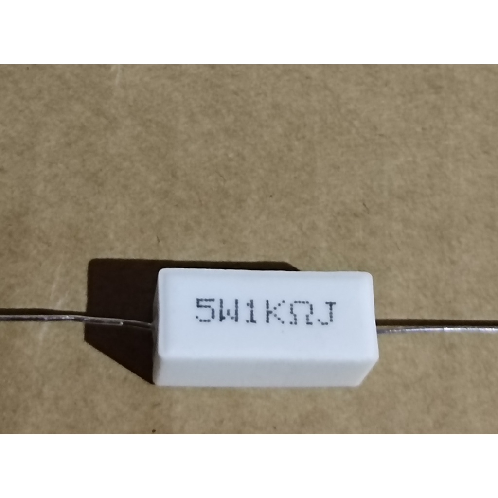 Jual resistor kapur 1k 5.watt taiwan kaki tembaga | Shopee Indonesia
