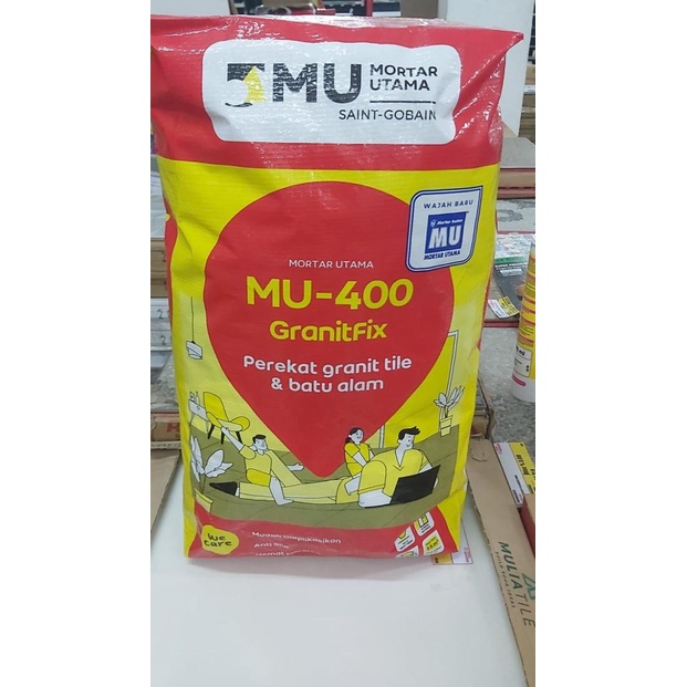 Jual MU 400 PEREKAT GRANITE TILE & BATU ALAM 25KG | Shopee Indonesia