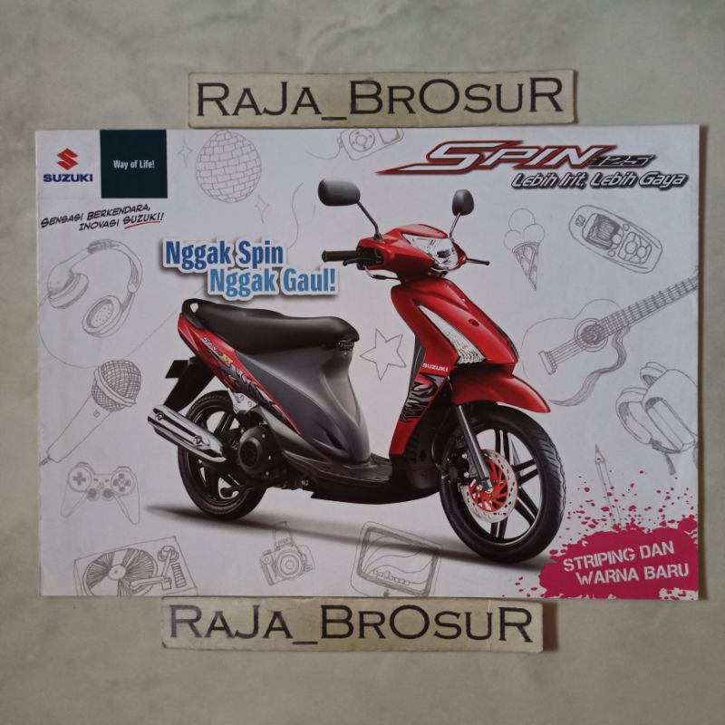 Jual Poster brosur katalog leaflet Suzuki Spin/Spin125/Spin 125 2009 ...