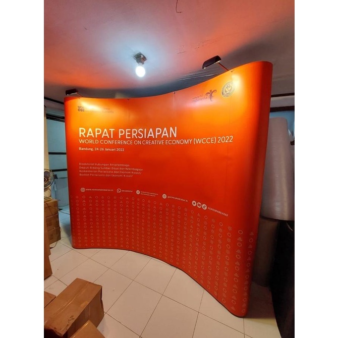Jual Backwall/ Backdrop Pameran3X3 Lengkung Curve Inc Printing | Shopee ...