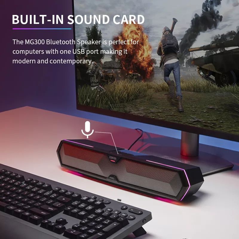 Jual EDIFIER Original Product Bluetooth 5.3 Soundbar Speaker With Led RGB Light - MG300 | Shopee ...