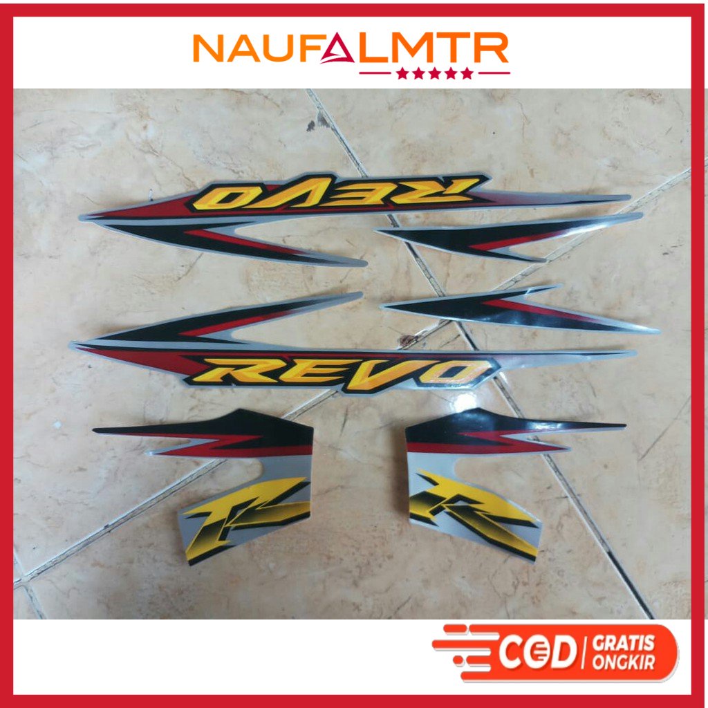 Jual stiker striping lis motor honda revo 110 R 2007 silver | Shopee ...