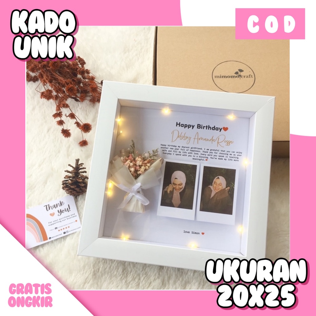 Jual HADIAH KADO WISUDA ULANG TAHUN FRAME FIGURA FOTO 3D POP UP I | Shopee Indonesia