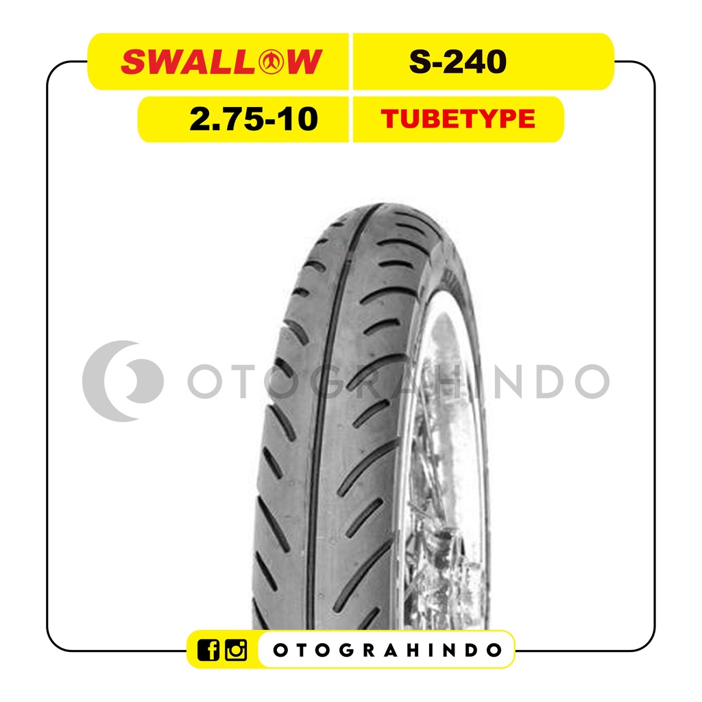 Jual Ban Luar Motor Swallow S-240 2.75-10 Ring 10 Tube type Ban Motor ...