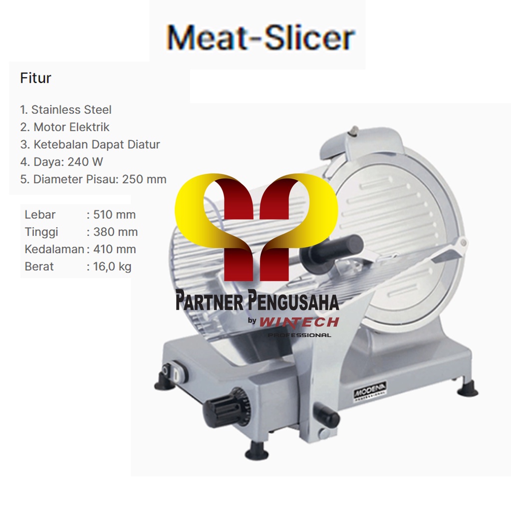 Jual MODENA SL-2500E Semi Automatic Meat Slicer Mesin Pengiris Daging ...