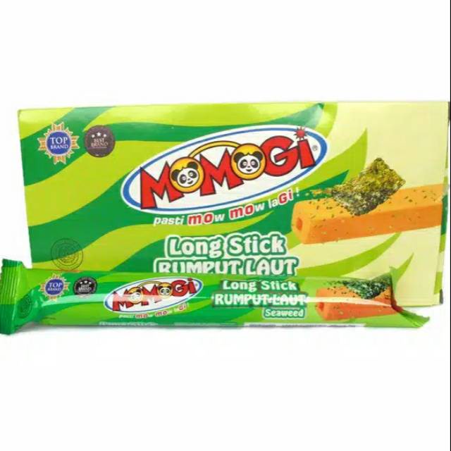 Jual Momogi Long Stick Rasa Rumput Laut Isi 10 x 12g | Shopee Indonesia