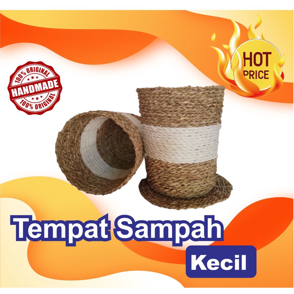 Jual MITARO Tempat sampah kecil anyaman serat alam daun pandan | Shopee ...