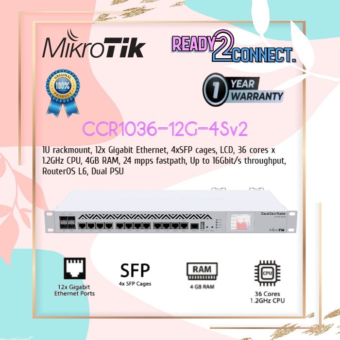 Jual MIKROTIK CCR1036-12G-4S Cloud Core Router | Shopee Indonesia