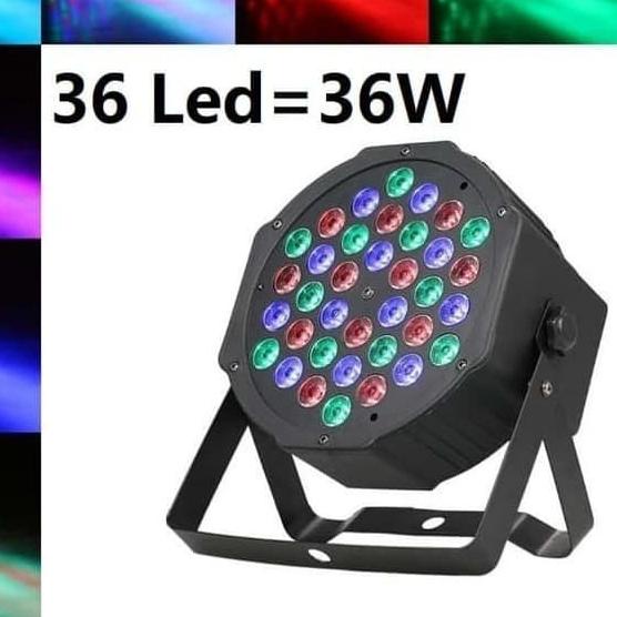 Jual 36 LED RGB Plastic Mini Flat Stage Par Light / LED MINI PAR 36W ...