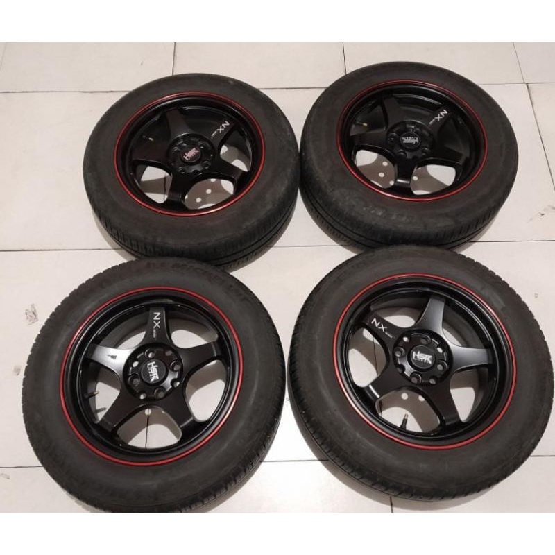 Jual Velg Mobil Racing Hsr Kailolo Ring 15x6,5 Pcd 4x100/114,3 + Ban Michelin 185 65 R15 Buat ...