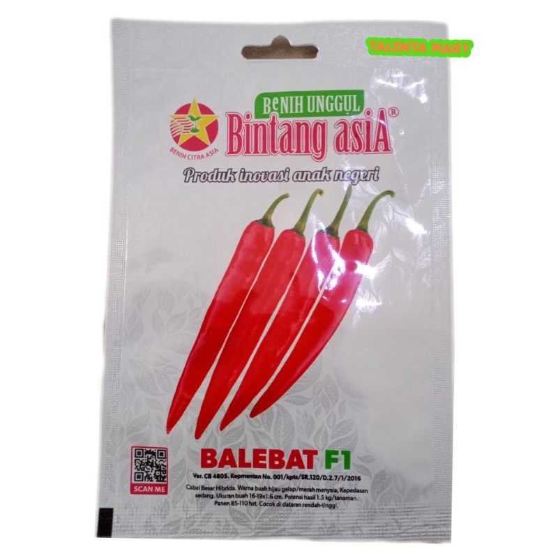 Jual 200 BUTIR BENIH CABAI/ CABE BESAR BALEBAT F1 BINTANG ASIA EXP 2025 ...