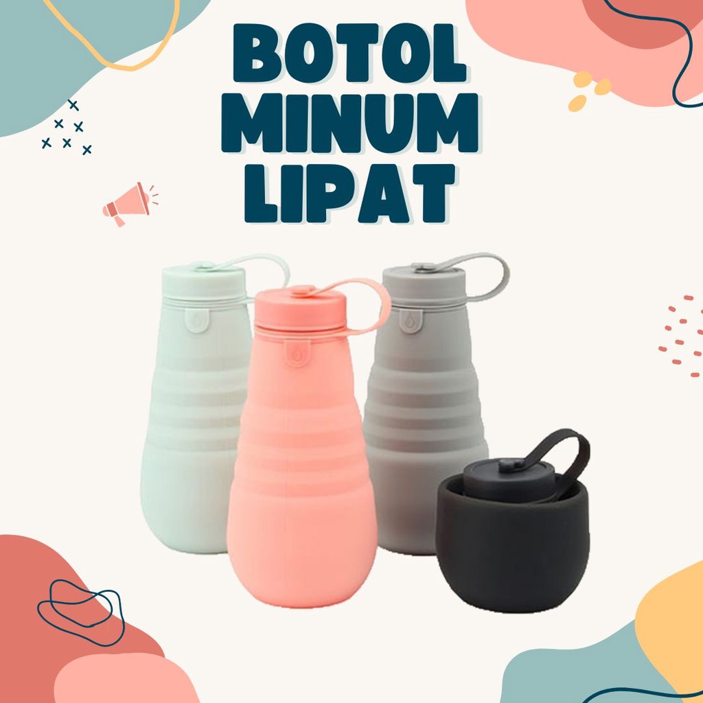 Jual Botol Minum Lipat Silikon 500ml | Shopee Indonesia