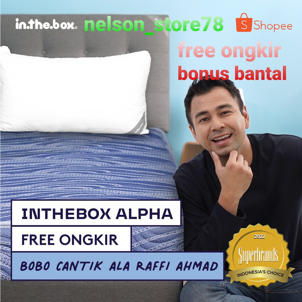 Jual Kasur IN THE BOX ALPHA Uk. 200x200x21Kasur Spring Bed Gratis 2 ...