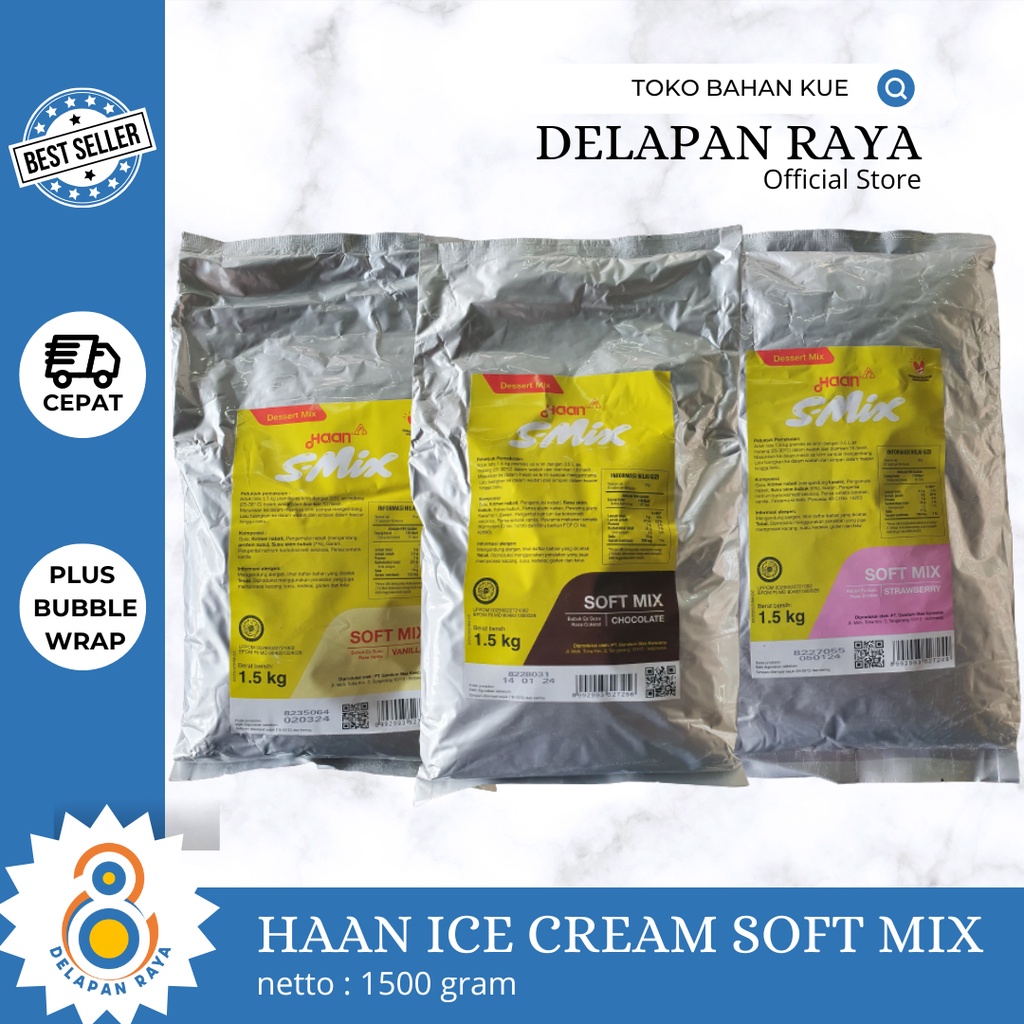 Jual HAAN ICE CREAM SOFT MIX 1.5KG - 8Raya | Shopee Indonesia