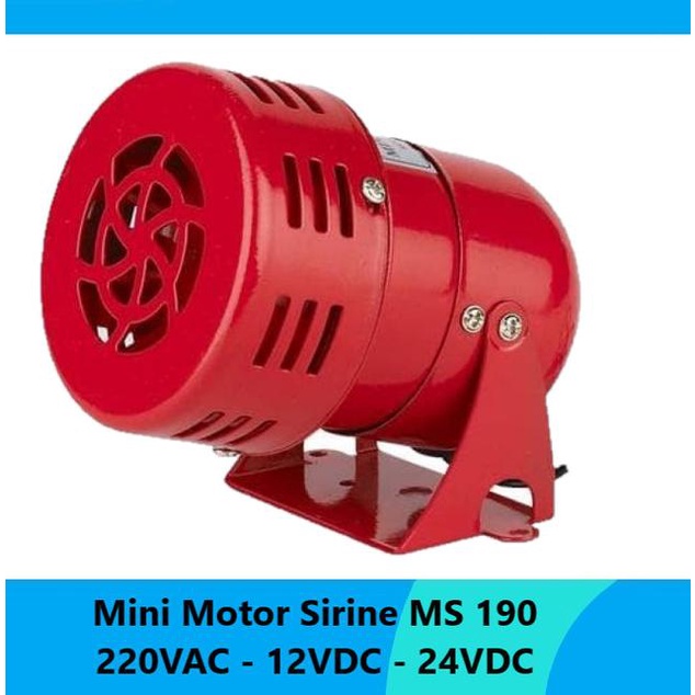 Jual Mini Motor Sirine Sirene MS-190 MS190 220VAC 12VDC 24VDC Iterno ...