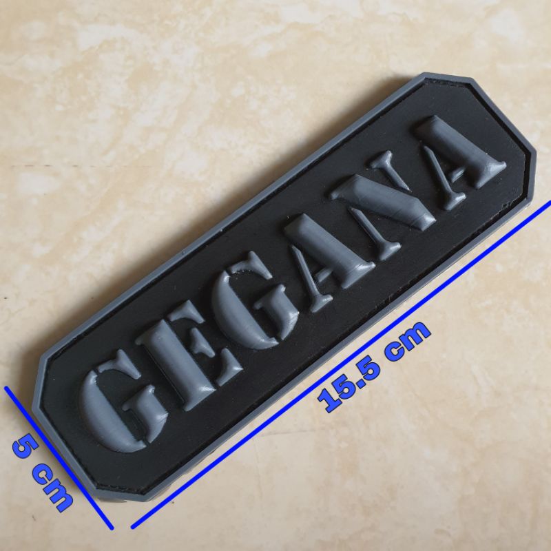 Jual patch rubber pvc logo tulisan gegana 3d timbul / polri / polisi ...