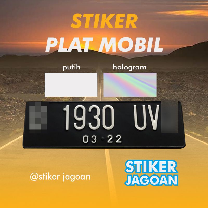 Jual Stiker Cutting Angka Plat Mobil Warna Putih Skotlet Scotlight dan ...