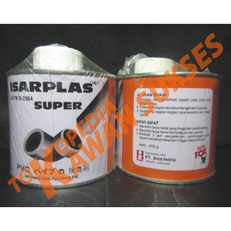 Jual LEM PVC ISARPLAS KALENG 400 GRAM / LEM PIPA KALENG 400 GR KUAS ...