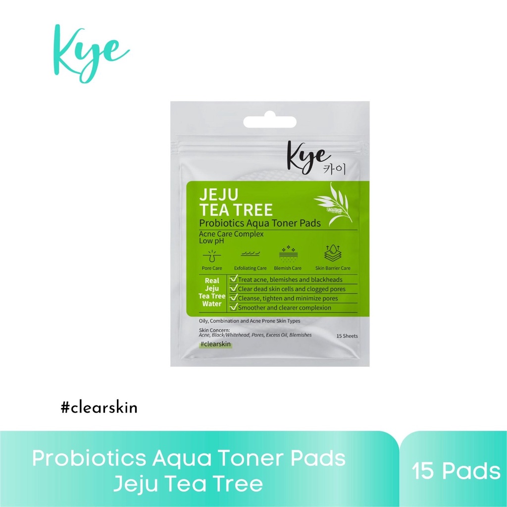 Jual Kye - Probiotics Aqua Toner Pads Jeju Tea Tree - 15 Sheets ...