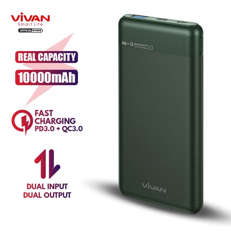 Jual Power Bank Vivan M10 Power Bank Vivan 10000 mAh Quick Charging 18W ...
