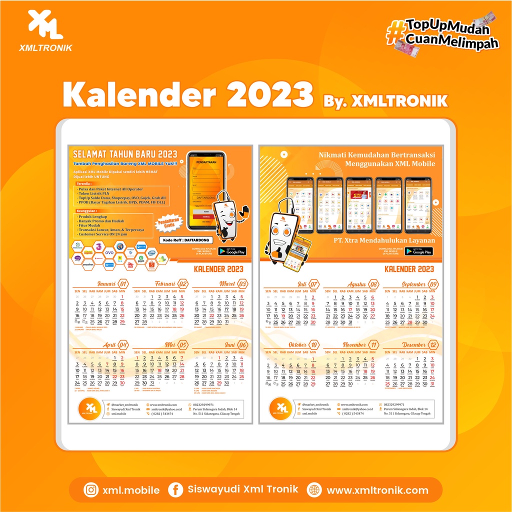 Jual Kalender Eksklusif 2023 by XML Mobile | Shopee Indonesia