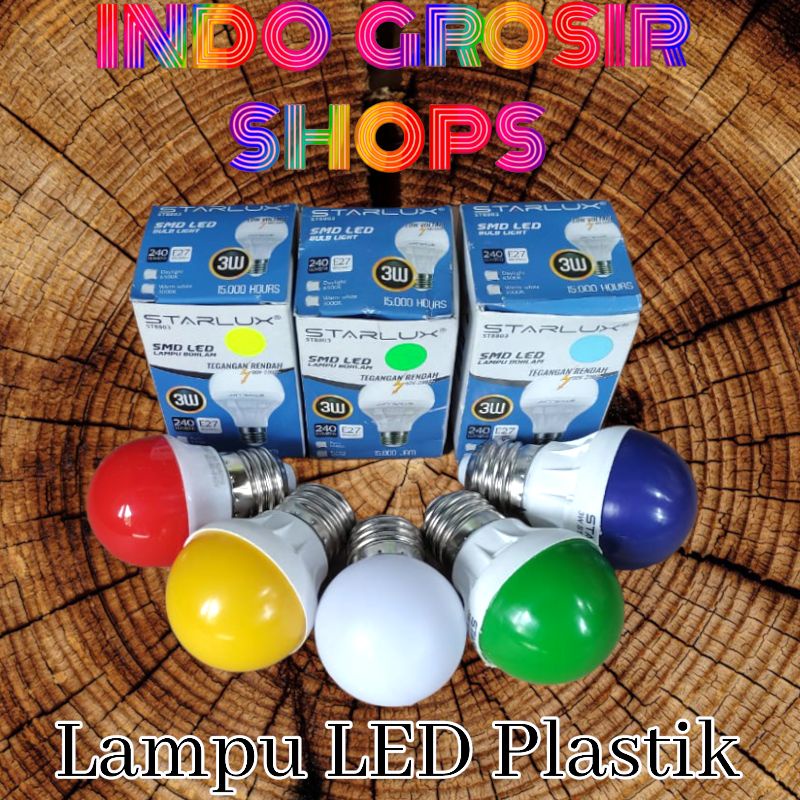 Jual lampu LED warna e27 2W 2 watt hemat terang tahan lama | Shopee ...